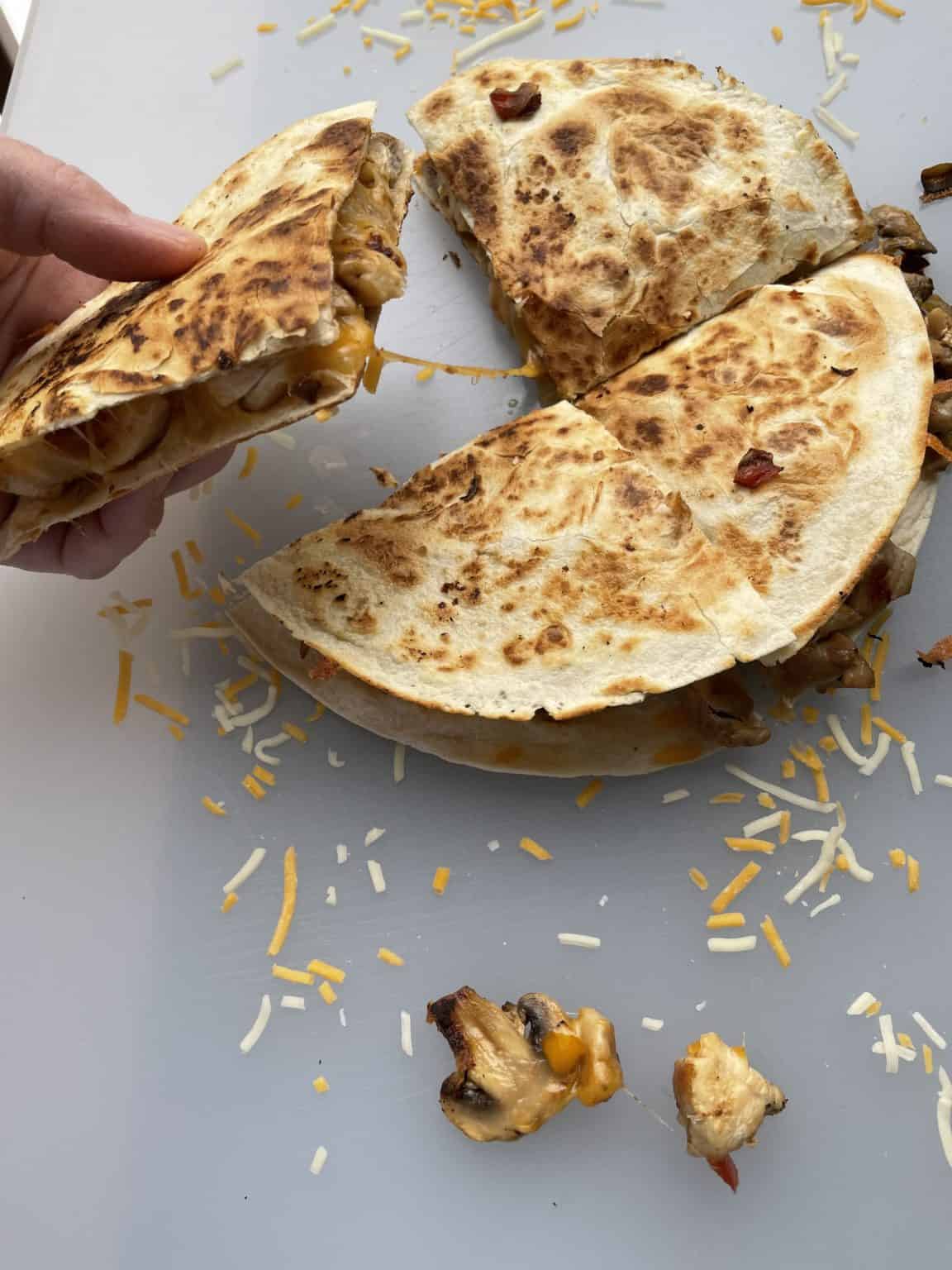 Griddle Cheesy Chicken Quesadilla Recipe - From Michigan To The Table