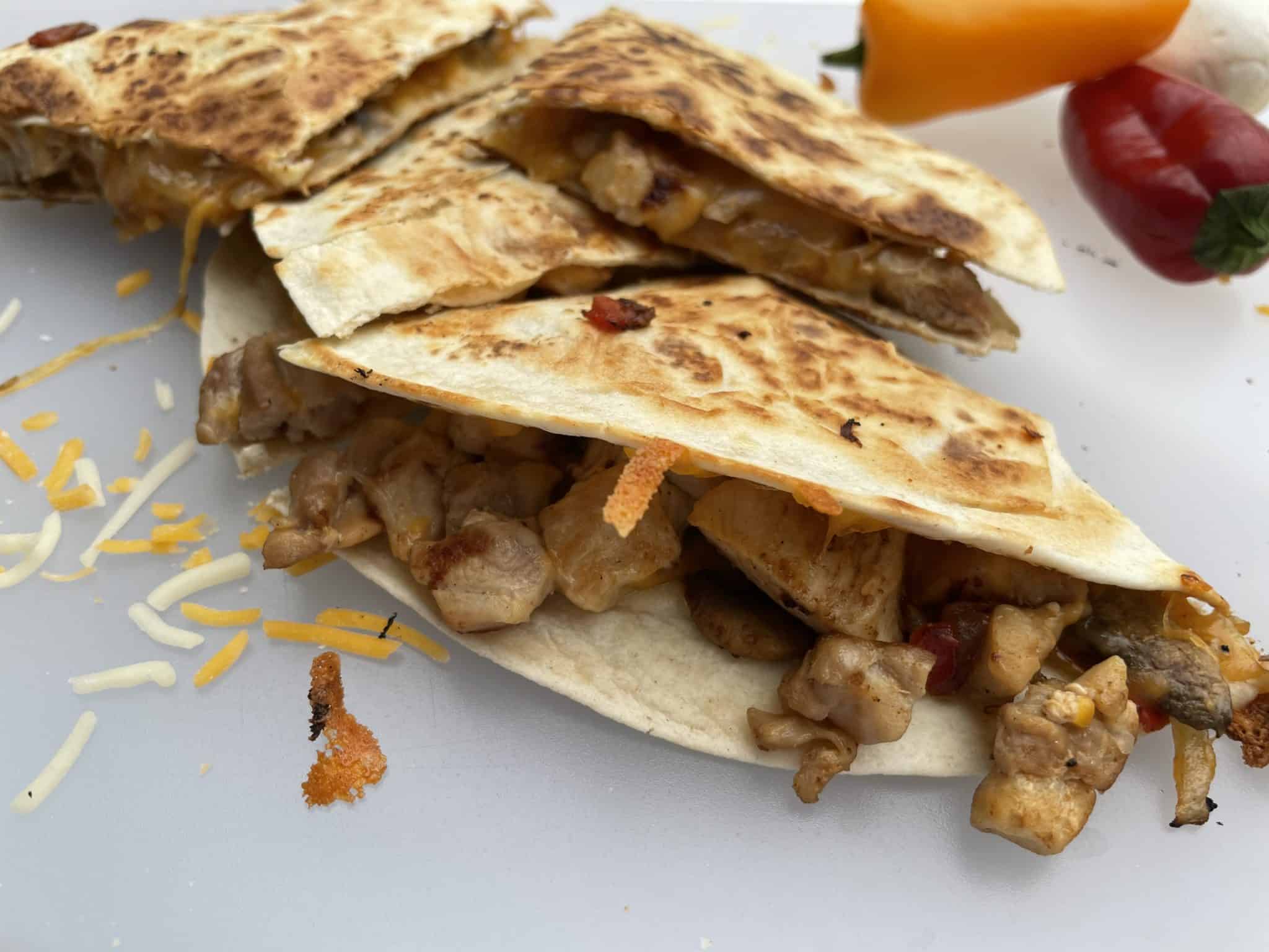 Griddle Cheesy Chicken Quesadilla Recipe - From Michigan To The Table