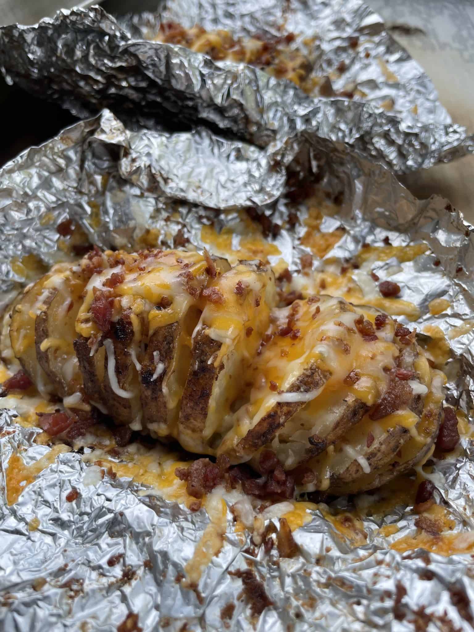 Cheese & Bacon Hasselback Potatoes - From Michigan To The Table