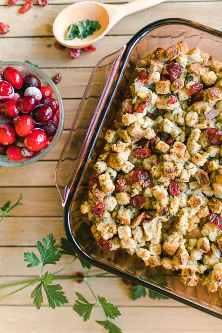 Traditional Stuffing Recipe with Cranberries - From Michigan To The Table