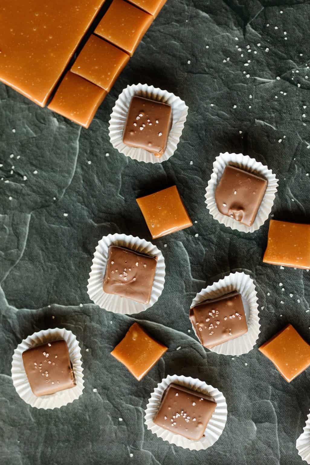 Homemade Chocolate Sea Salt Caramels - From Michigan To The Table