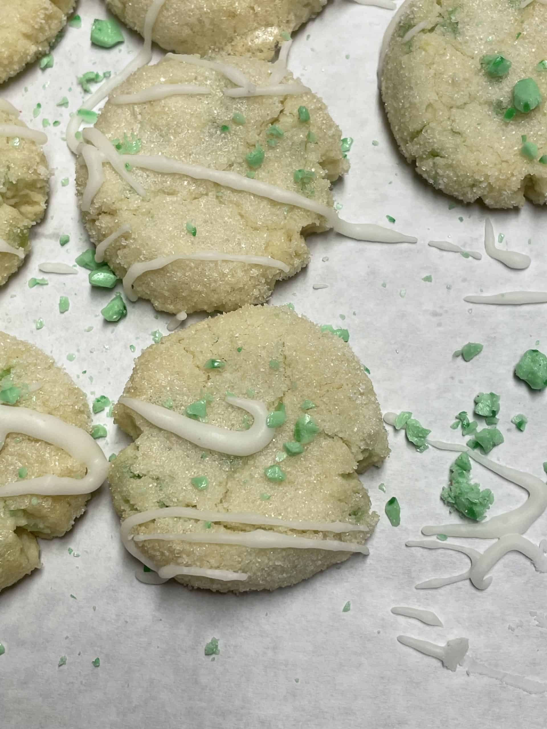 Green Apple Crushed Candy Cane Cookie - From Michigan To The Table