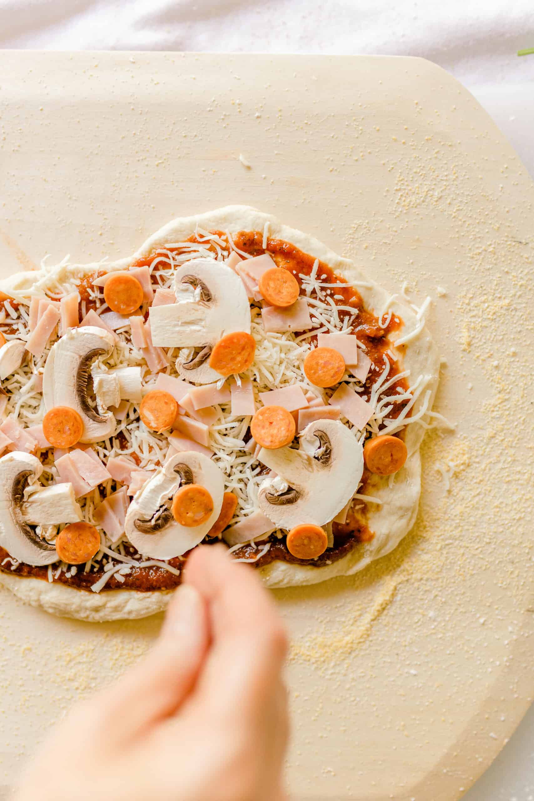 Ham Pepperoni Mushroom Pizza - From Michigan To The Table