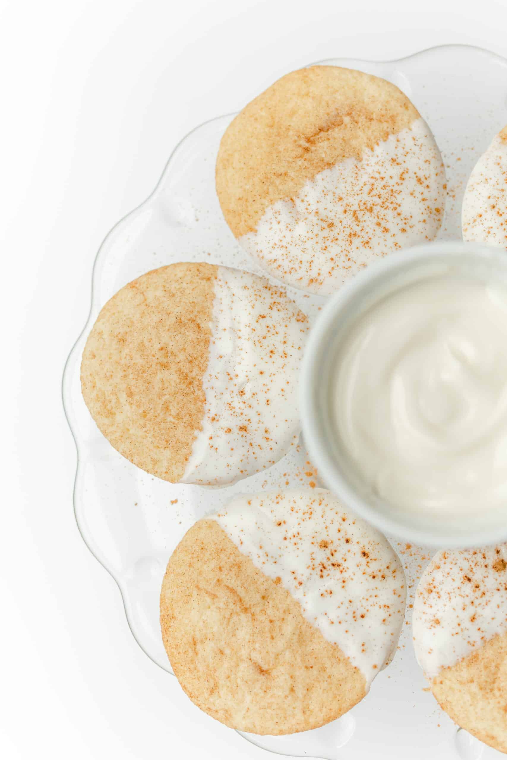 White Chocolate Dipped Snickerdoodles - From Michigan To The Table